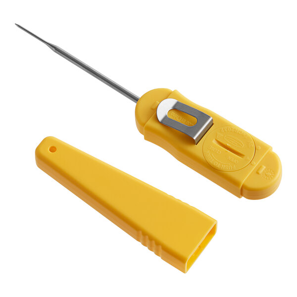 Taylor 3 1/8" Yellow Digital Pocket Thermocouple Thermometer 5296650