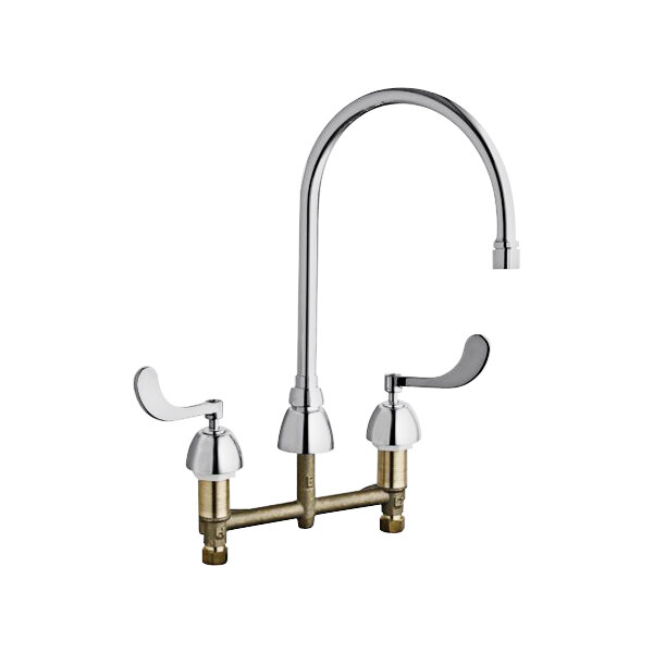 Chicago Faucets 786-GR8E35V317XKAB 1.5 GPM Deck-Mounted Faucet with 8 ...