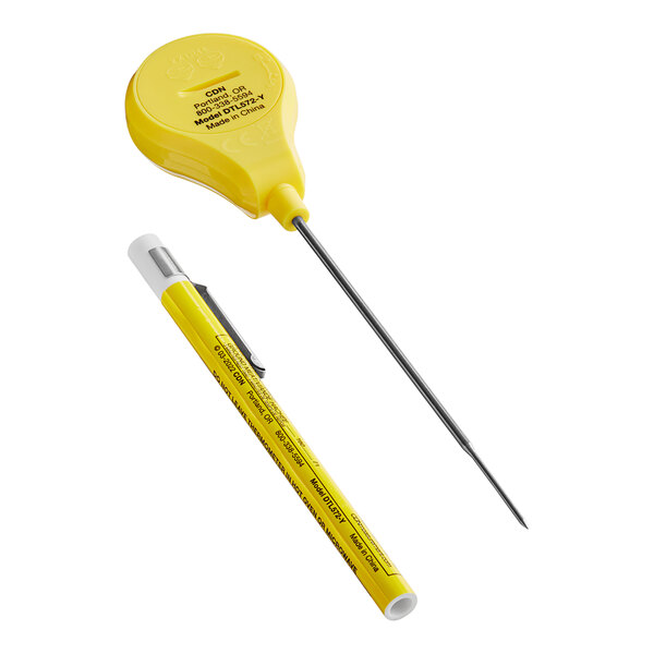 CDN DTL572Y 4 5/16" Yellow Waterproof Digital Pocket Probe Lollipop ...