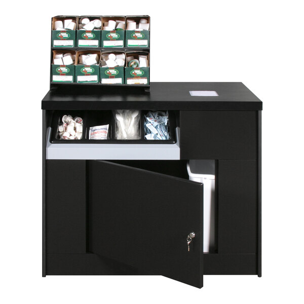 All State Manufacturing 36 1/4" x 19" x 32" Coffee Stand with Trash ...