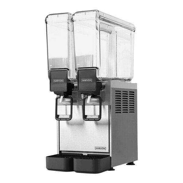 Narvon Double 2 Gallon Bowl Refrigerated Beverage Dispenser - 110V
