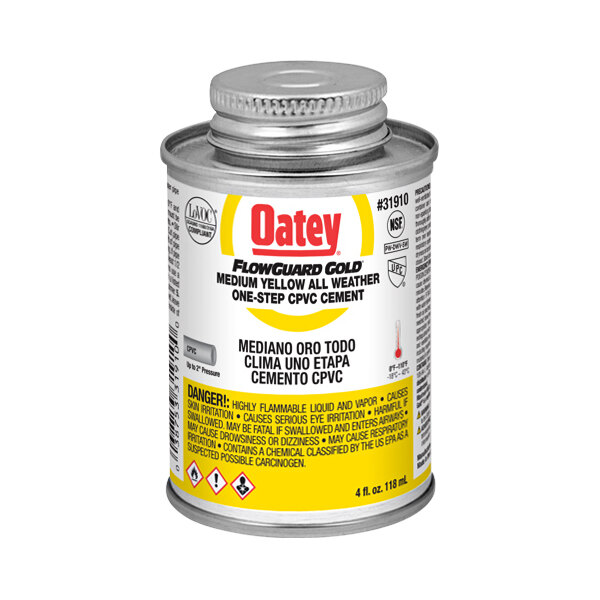 Oatey FlowGuard Gold 31910 4 oz. Yellow CPVC All Weather Cement