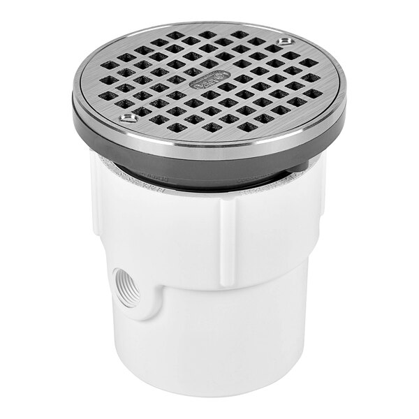 Oatey 72067 PVC Floor Drain with 5" Round Strainer and 3" - 4" Outlet