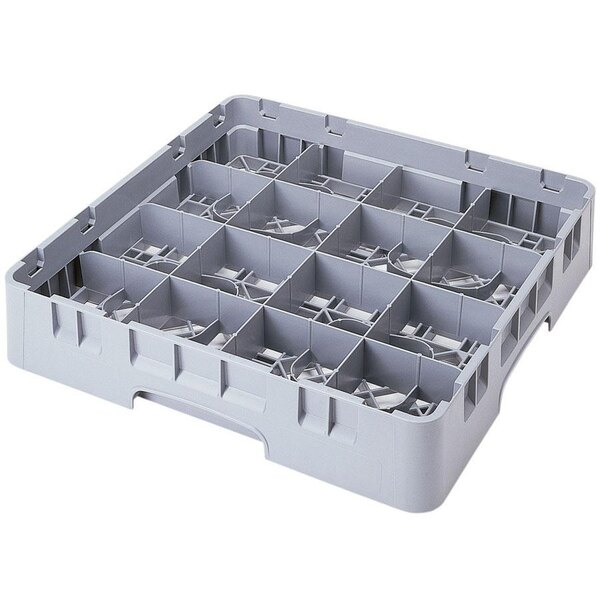 Cambro 16S1214 Camrack 12 5/8" High Customizable Gray 16 Compartment ...