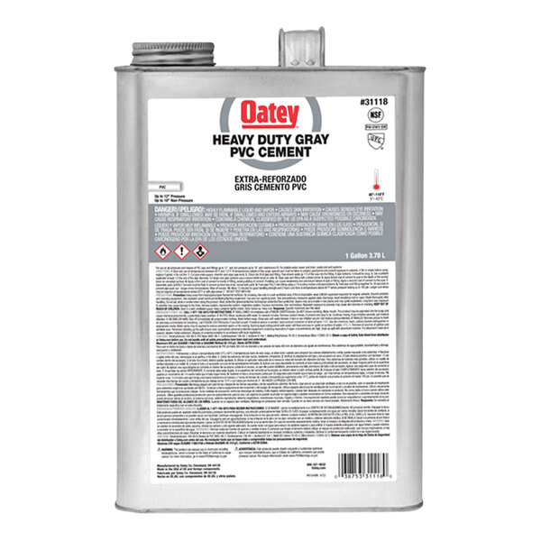 Oatey 31118 1 Gallon PVC Heavy-Duty Gray Cement