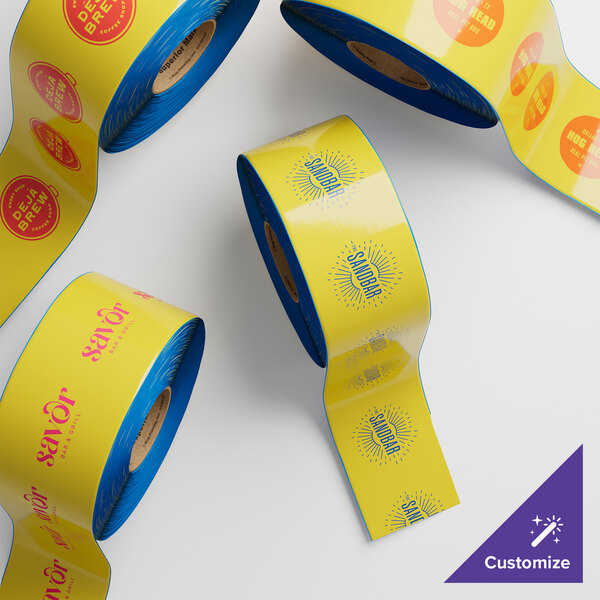 Superior Mark 4" x 100' Yellow Customizable Safety Floor Tape