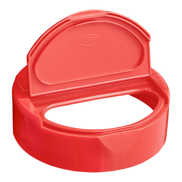 63/485 Red Dual Flapper Spice Lid with 7 Holes - 750/Case