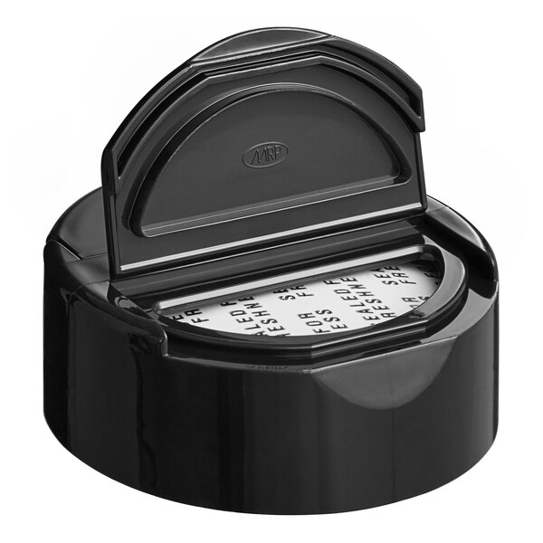 48/485 Black Dual Flapper Heat Induction-Lined Spice Lid with 3 Holes ...