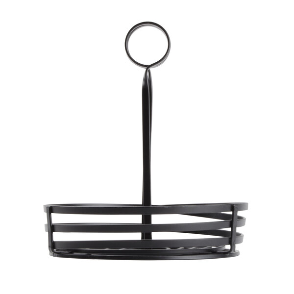 American Metalcraft FWC89 Black Flat Coil Round Wrought Iron Condiment ...
