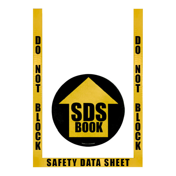 Superior Mark 24" x 36" Yellow / Black Rubber "Do Not Block SDS Book ...