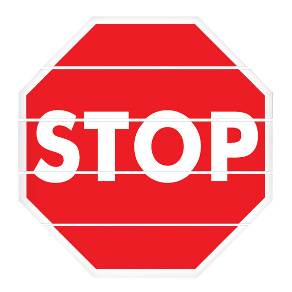 Superior Mark 20" Red / White "Stop" Safety Floor Sign