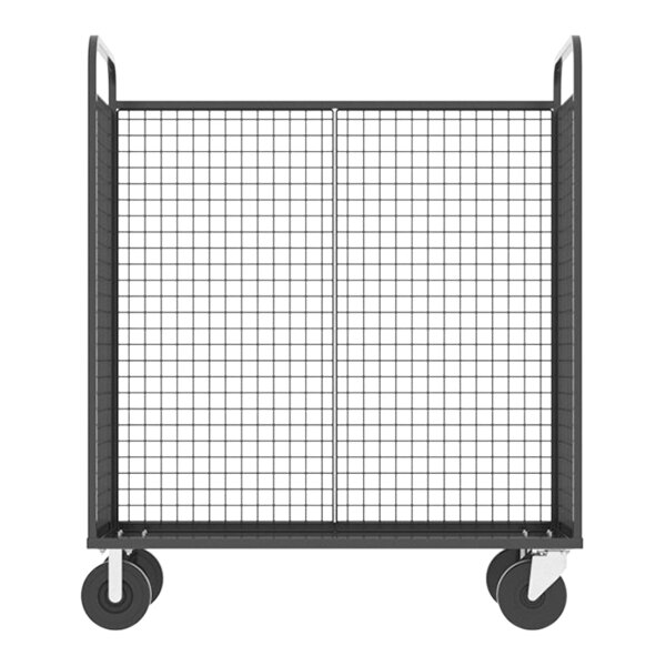 Valley Craft 57" x 30" x 68" Gray 3-Sided Stock Picking Cage Cart ...