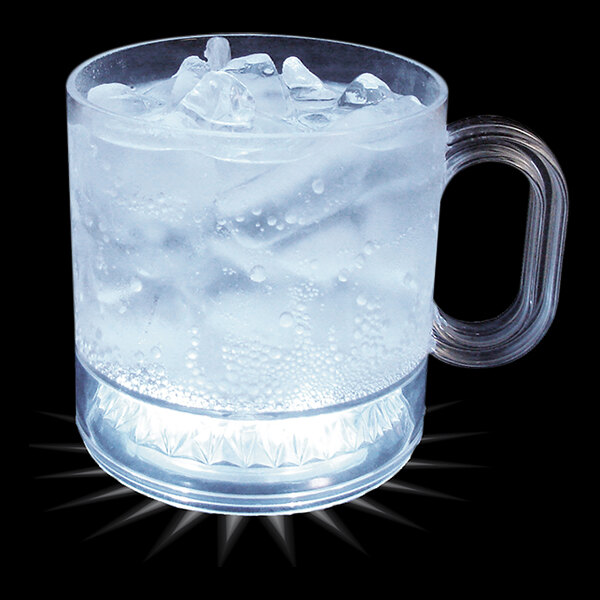 12 oz. Customizable Plastic Mug with White LED Light - 50/Case