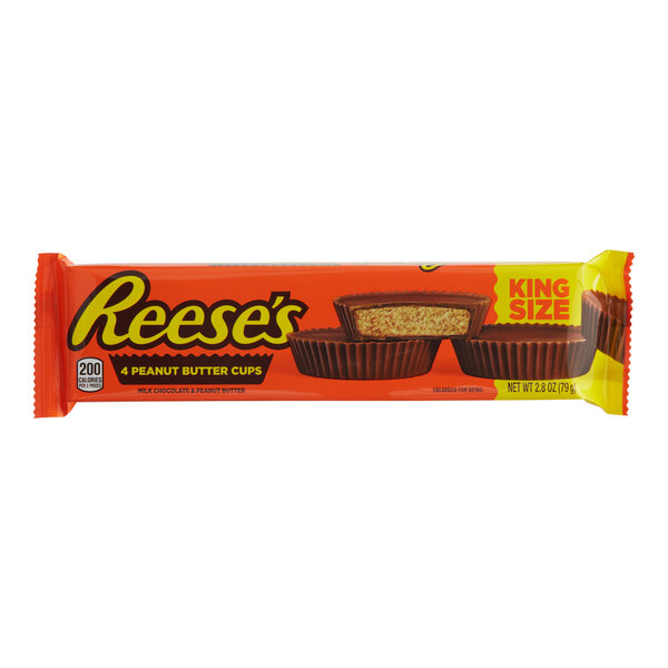 REESE'S King Size Milk Chocolate Peanut Butter Cups 2.8 oz. - 24/Pack