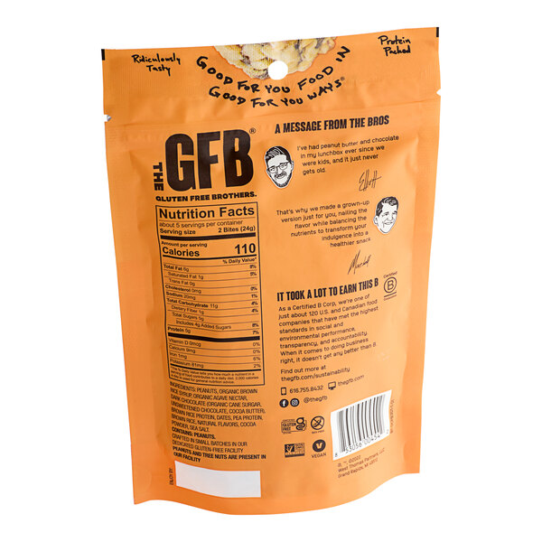 The GFB Dark Chocolate Peanut Butter Bites 4 oz. - 6/Case