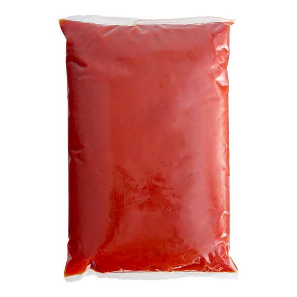 Red Gold 33% Fancy Tomato Ketchup 114 oz. Pouch - 6/Case