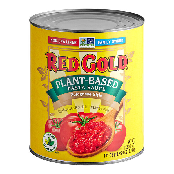 Red Gold Plant-Based Bolognese Style Pasta Sauce #10 Can - 6/Case