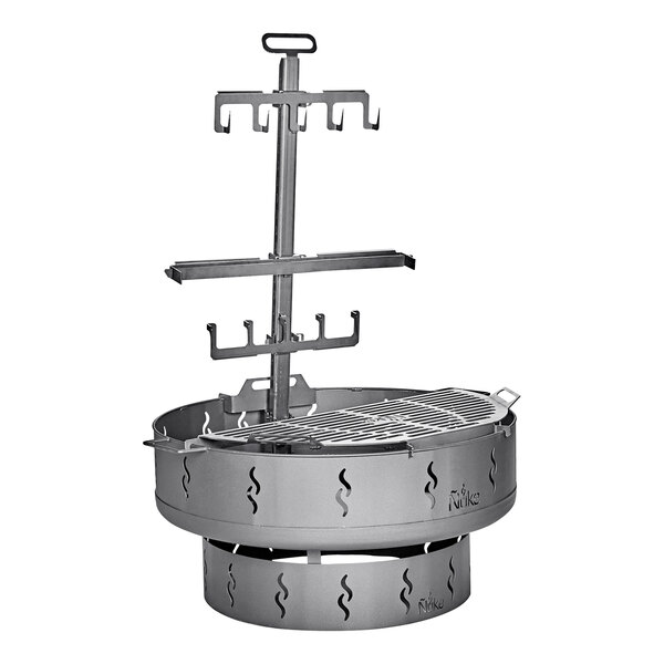 Nuke BBQ Patagonia 33" Portable Wood Fire Pit / Grill with Iron Cross