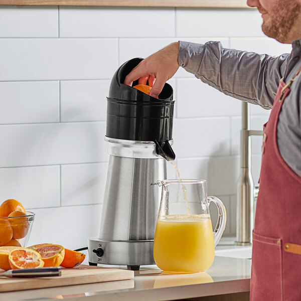 AvaMix CJ1400 Electric Stainless Steel Citrus Bar Juicer - 120V, 1,400 RPM