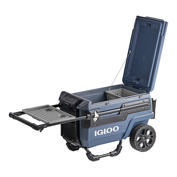 Igloo 34127 Trailmate Journey 70 Qt. Rugged Blue Mobile Cooler with ...