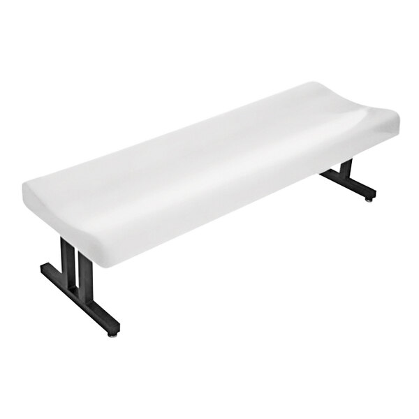 Sol-O-Matic 48" x 21" x 17" Contoured White Fiberglass Bench