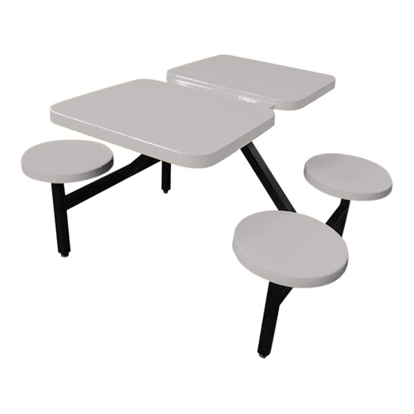 Sol-O-Matic 53" x 44" x 28" Platinum Fiberglass Double Table with Four ...