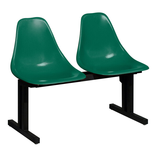 Sol-O-Matic Two-Person Hunter Green Modular Seating Unit