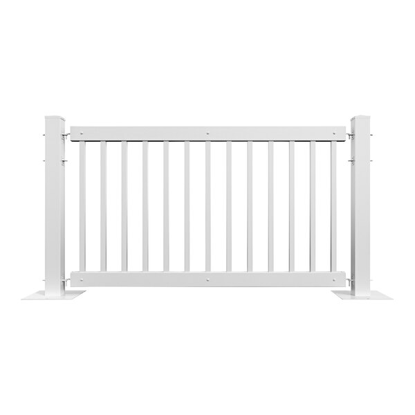 Mod-Fence Mod-Traditional 120' White Traditional Fence Starter Kit with ...