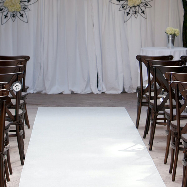 FloorEXP White 3' x 50' Event Carpet Runner