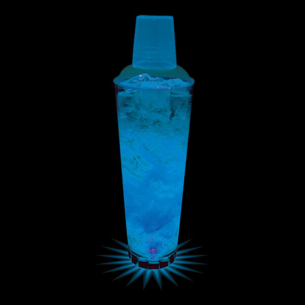 24 oz. Customizable Plastic Shaker with Blue LED Light - 25/Case
