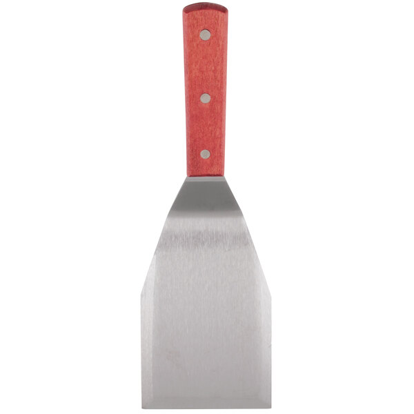 American Metalcraft 19075 6" x 4" Solid Turner - Wood Handle