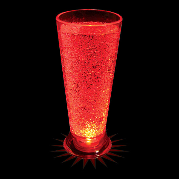 5 oz. Customizable Plastic Pilsner Cup with Red LED Light - 100/Case