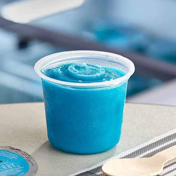 Luigi's Blue Raspberry Sorbet Cup 4 fl. oz. - 96/Case