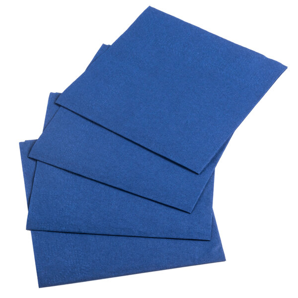 Hoffmaster Navy Blue Beverage / Cocktail Napkin - 1000/Case
