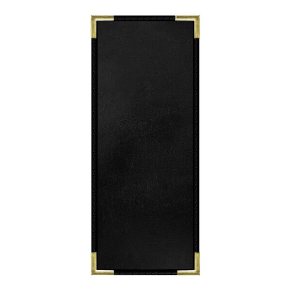 H. Risch, Inc. 4 1/4" x 11" Black Tuxedo Leather Customizable 1 View ...