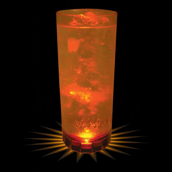 14 oz. Customizable Plastic Cup with Orange LED Light - 50/Case