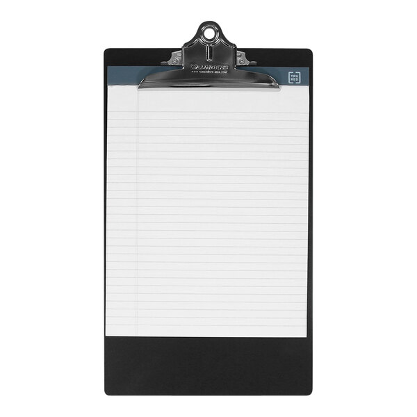 Saunders 8 15/16" x 15 1/4" Black Legal Size Aluminum Clipboard with ...