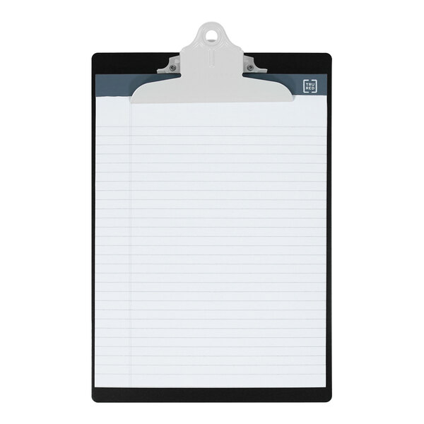 Saunders 8 15/16" x 13 1/4" Black Letter Size Aluminum Clipboard with ...