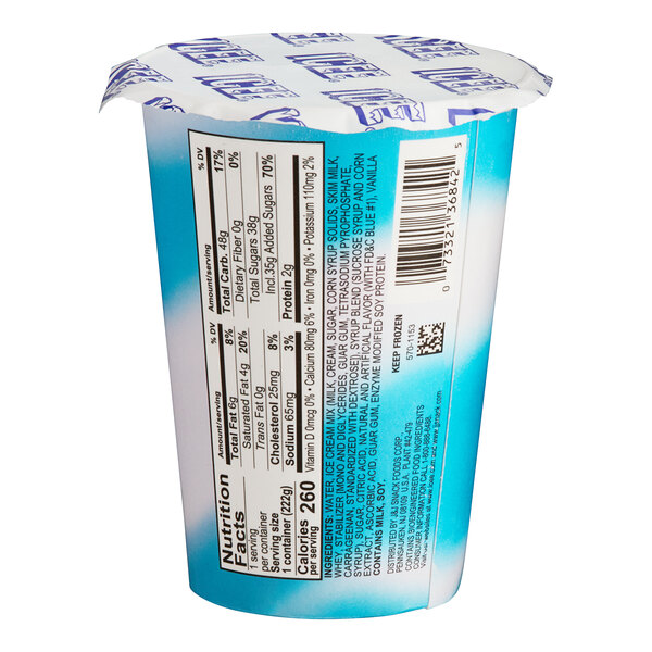 ICEE Blue Raspberry and Vanilla Float Cup 10 fl. oz. - 12/Case