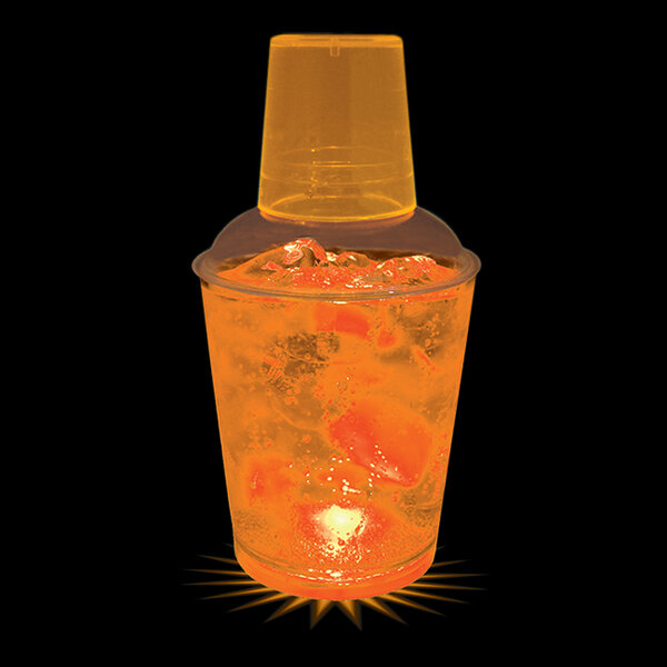 12 oz. Customizable Plastic Shaker with Orange LED Light - 50/Case