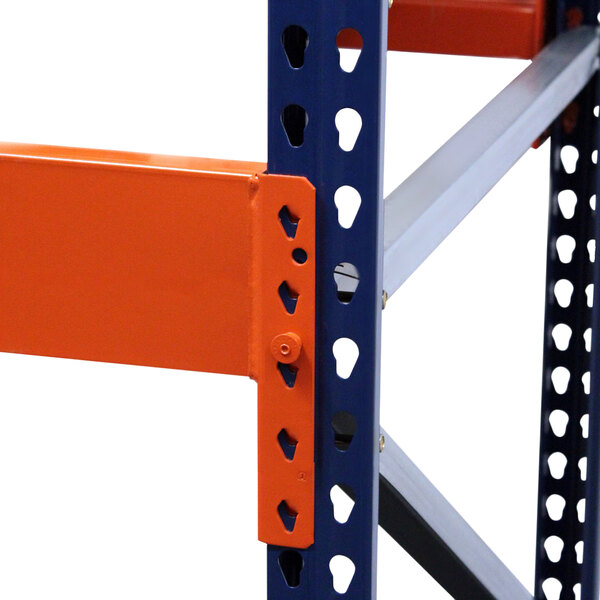 Interlake Mecalux 144" Orange Heavy-Duty Non-Slotted Pallet Rack Beam ...