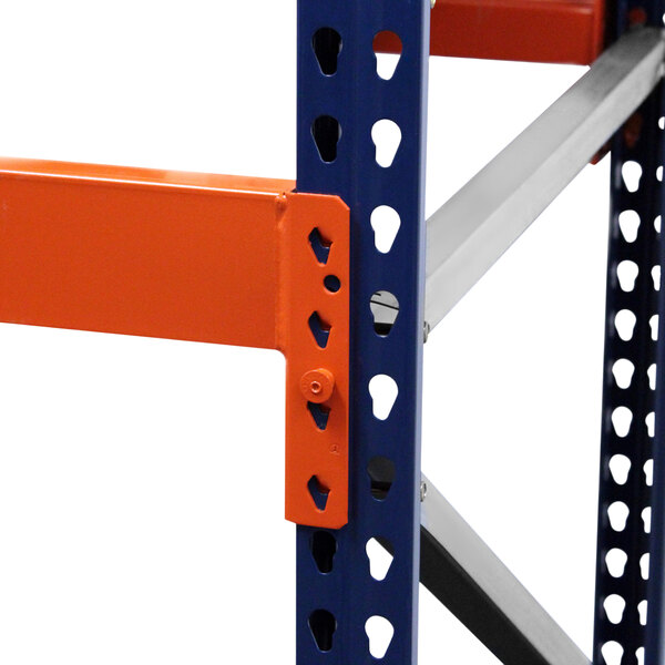Interlake Mecalux 120" Orange Heavy-Duty Non-Slotted Pallet Rack Beam ...