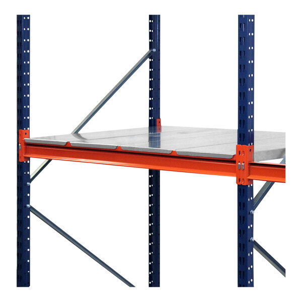 Interlake Mecalux 84" x 36" x 84" Blue / Orange Bulk Rack Add-On with ...
