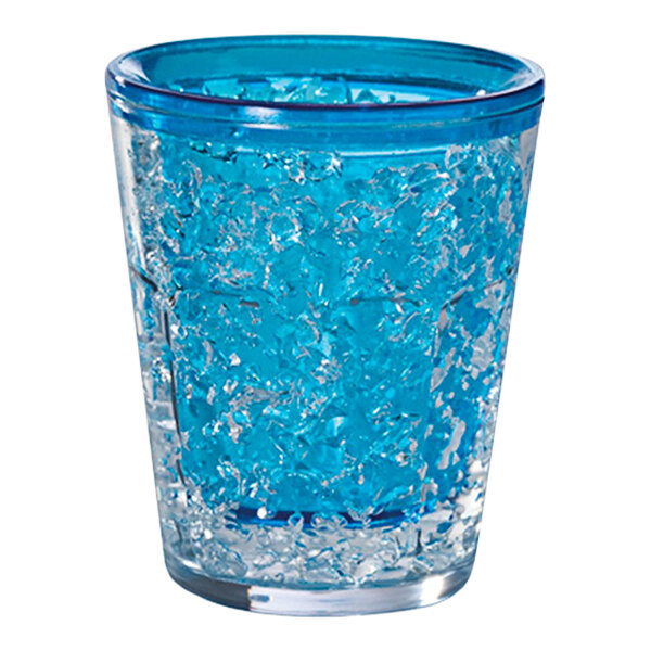 Franmara Arctic Gel 1.7 oz. Shot Glass with Blue Freezer Gel - 4/Case