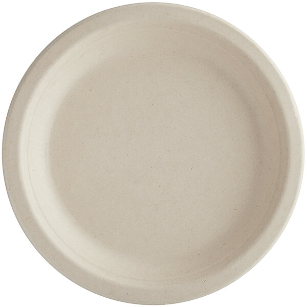 World Centric 7" No PFAS Added Round Compostable Fiber Plate - 1000/Case