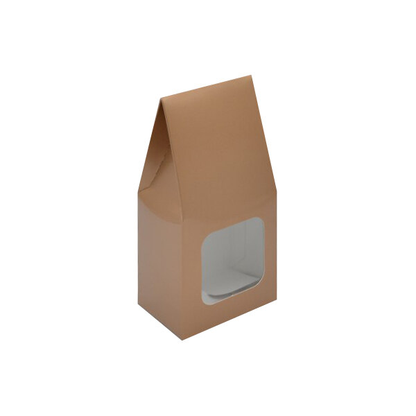 Simplex 3" x 2" x 6 3/8" 1-Piece 6 oz. Bronze Candy Bag with Square ...