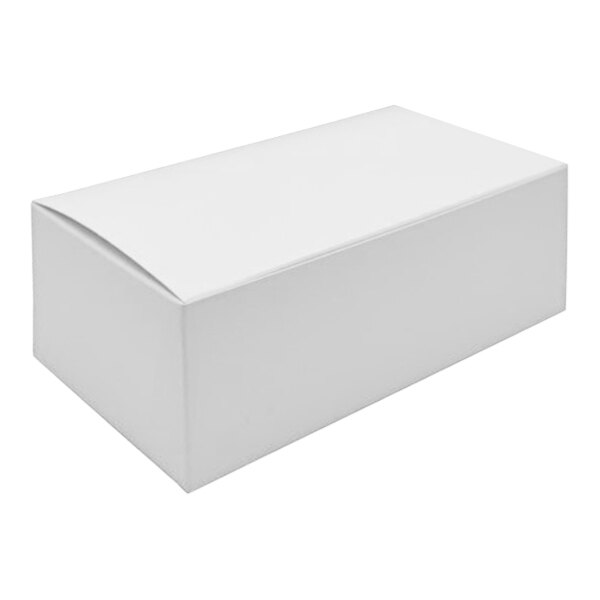 Simplex 5 7/8" x 3 1/4" x 2 1/2" 1-Piece 1/2 lb. White Candy Box - 250/Case