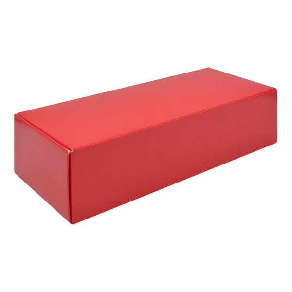 Simplex 8 7/8" x 3 3/4" x 2 3/8" 1-Piece 2 lb. Red Candy Box - 250/Case