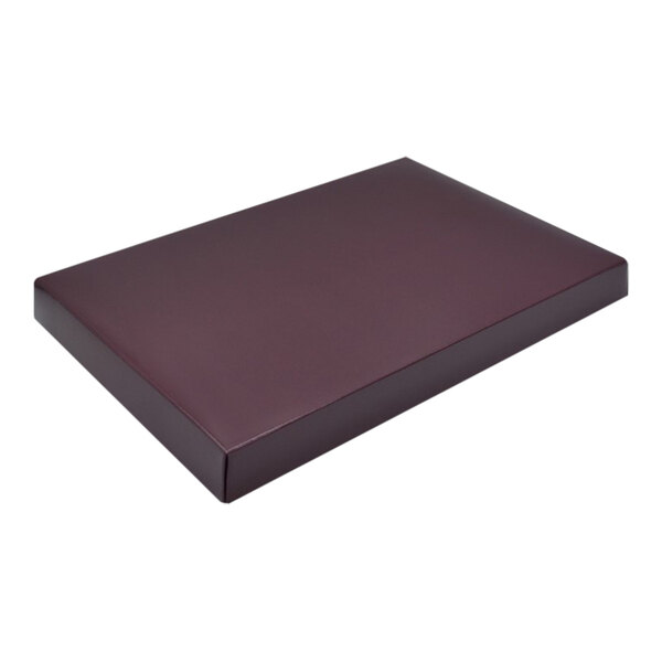 11" x 7 1/4" x 1 1/8" 2-Piece 1 1/2 lb. Maroon Candy Box - 250/Case