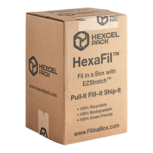 HexaFil 12" x 1800' Expanding Void Fill Paper Dispenser Box HF300FNB